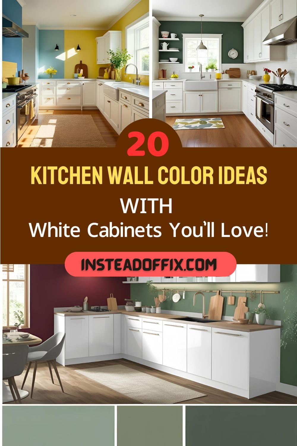 13 Kitchen Wall Color Ideas with White Cabinets You’ll Love! – DIY Home ...