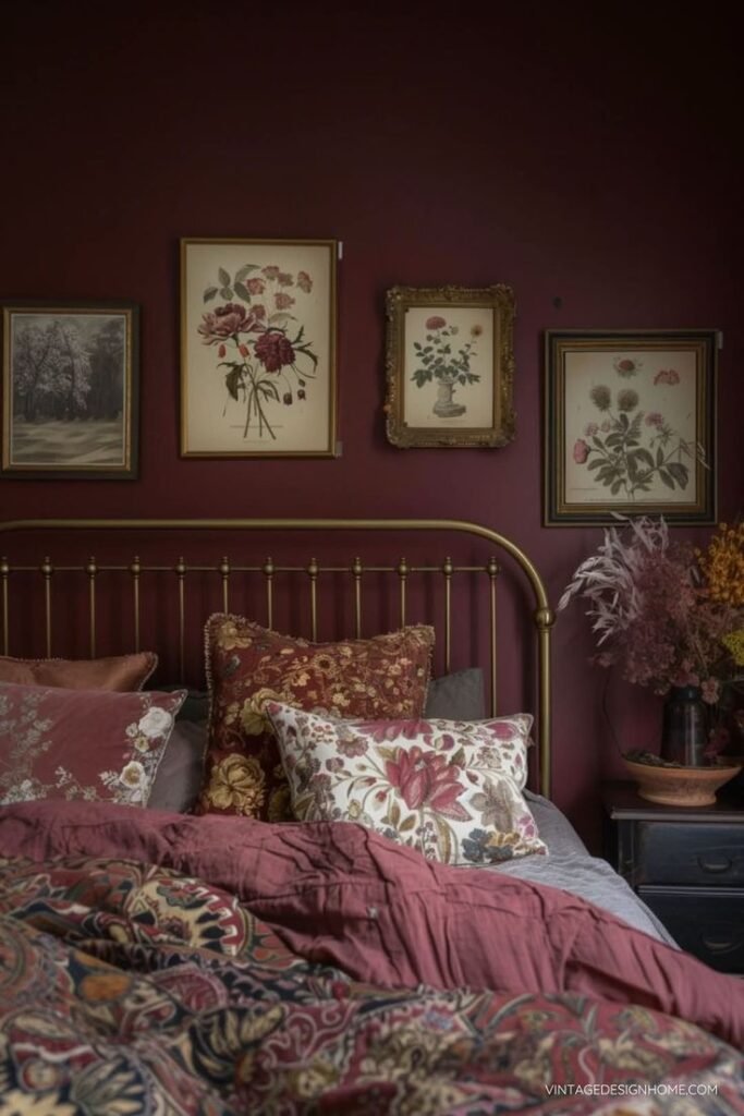 Chic Moody Red Bedroom Looks That Use Textured Accents to Perfection ...